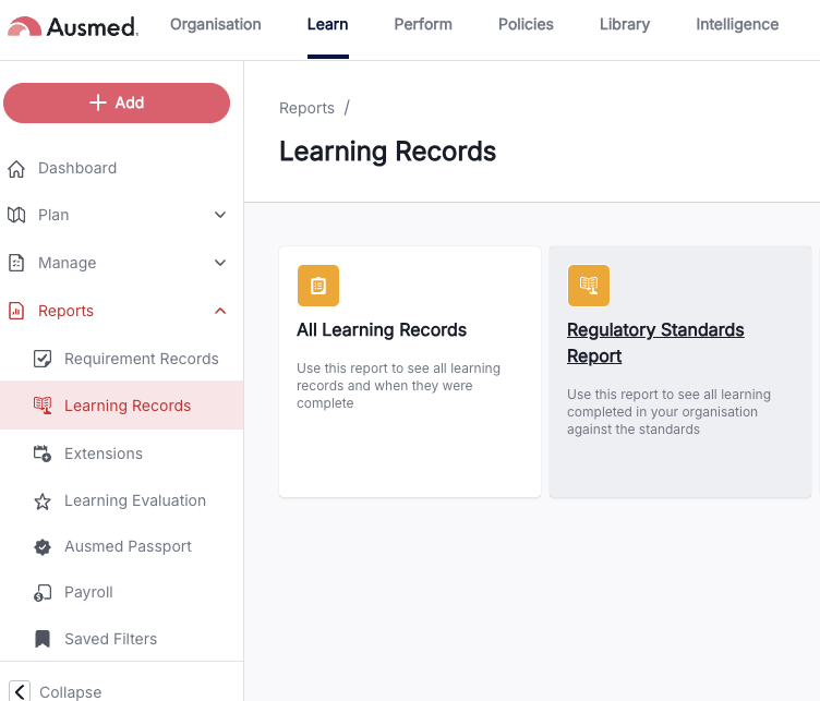 Report on Learning by Standards