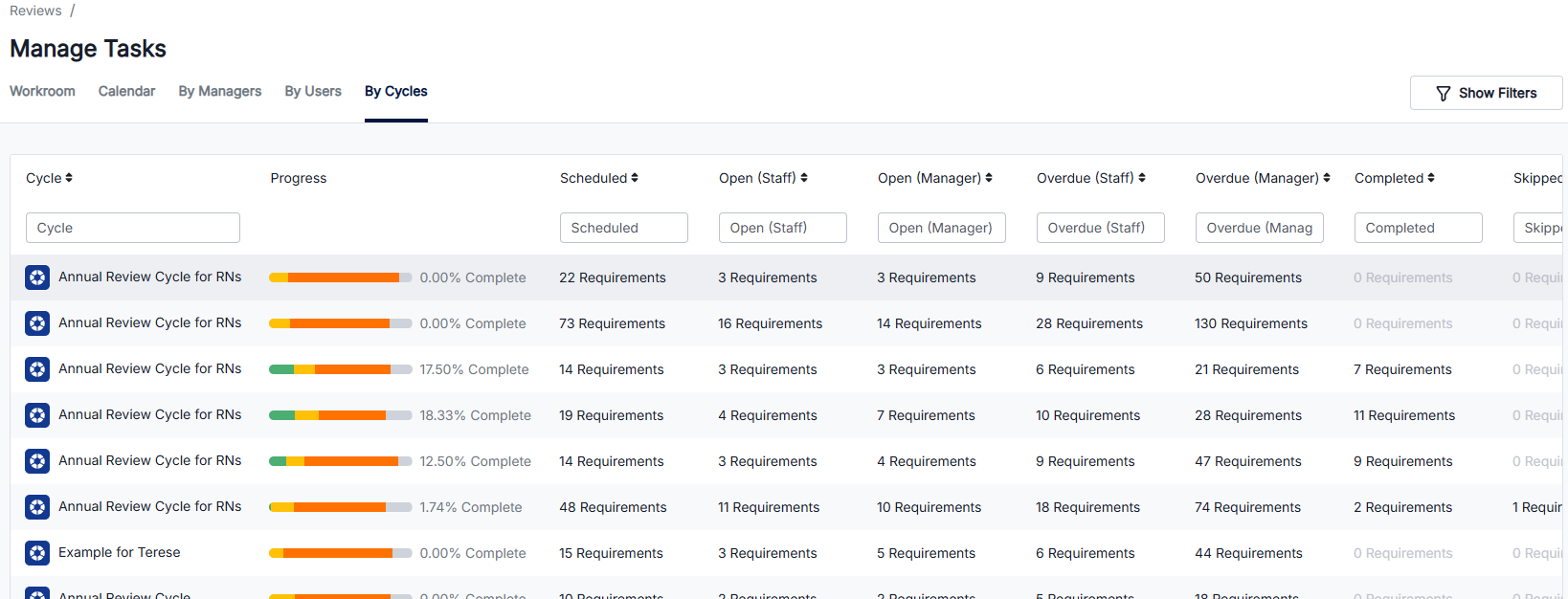 How to view and manage Tasks