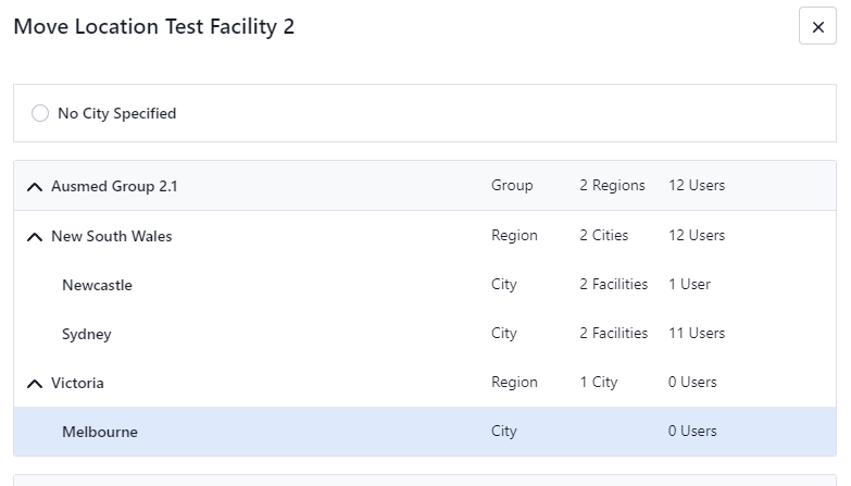 How to Move a Location in your Organisation Structure