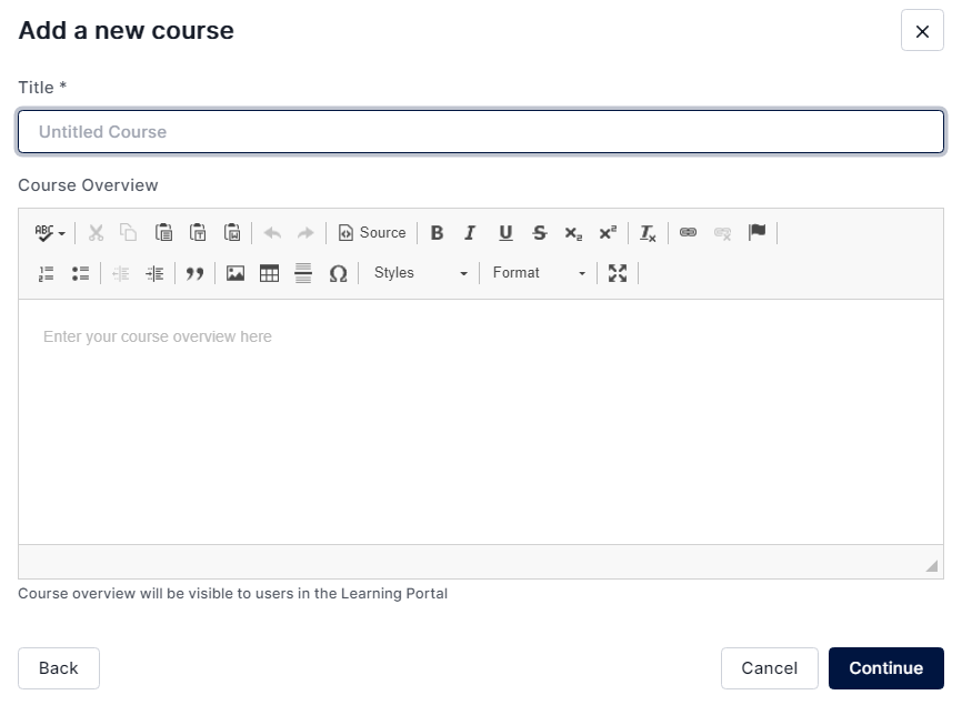 Add a course